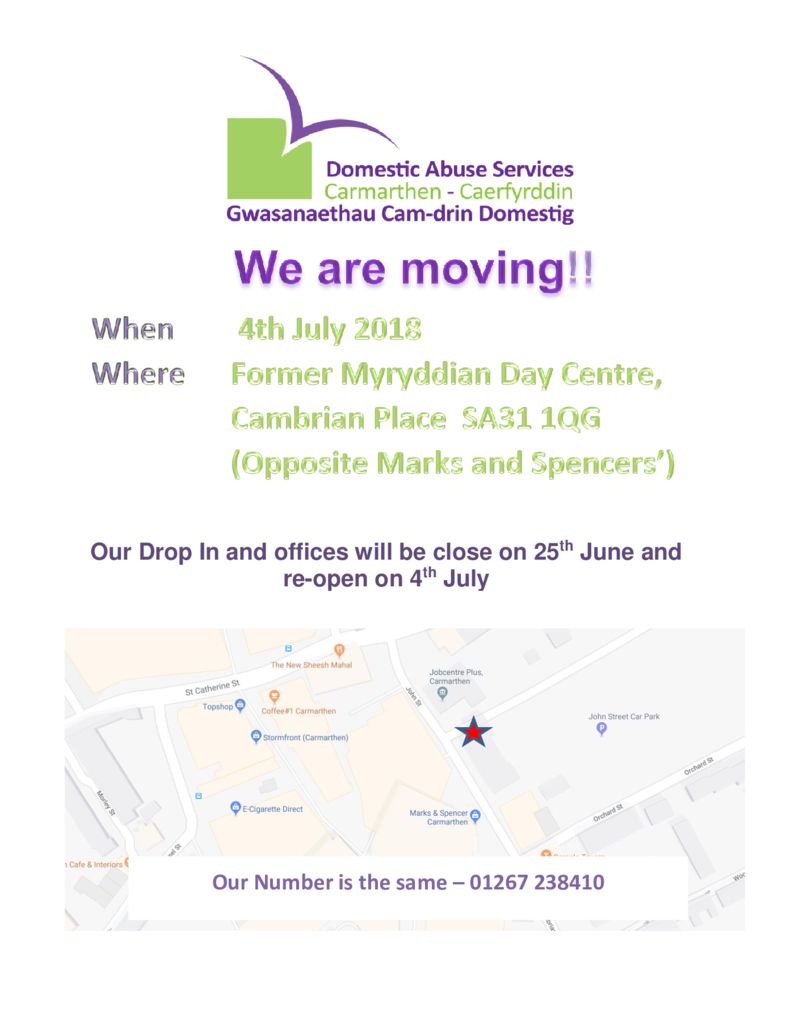 Moving poster - Carmarthenshire Family Information Service