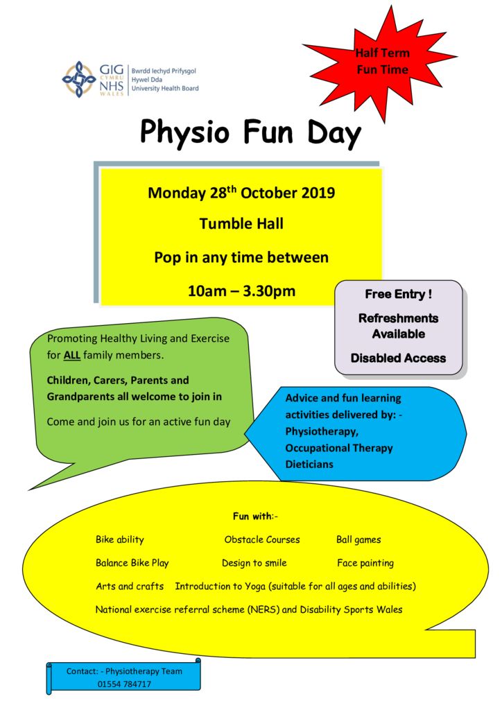 Physio Fun Day 2019 - Carmarthenshire Family Information Service