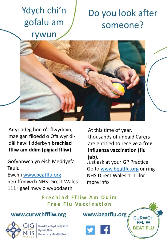 FLU poster Nov 2020 Final - Carmarthenshire Family Information Service