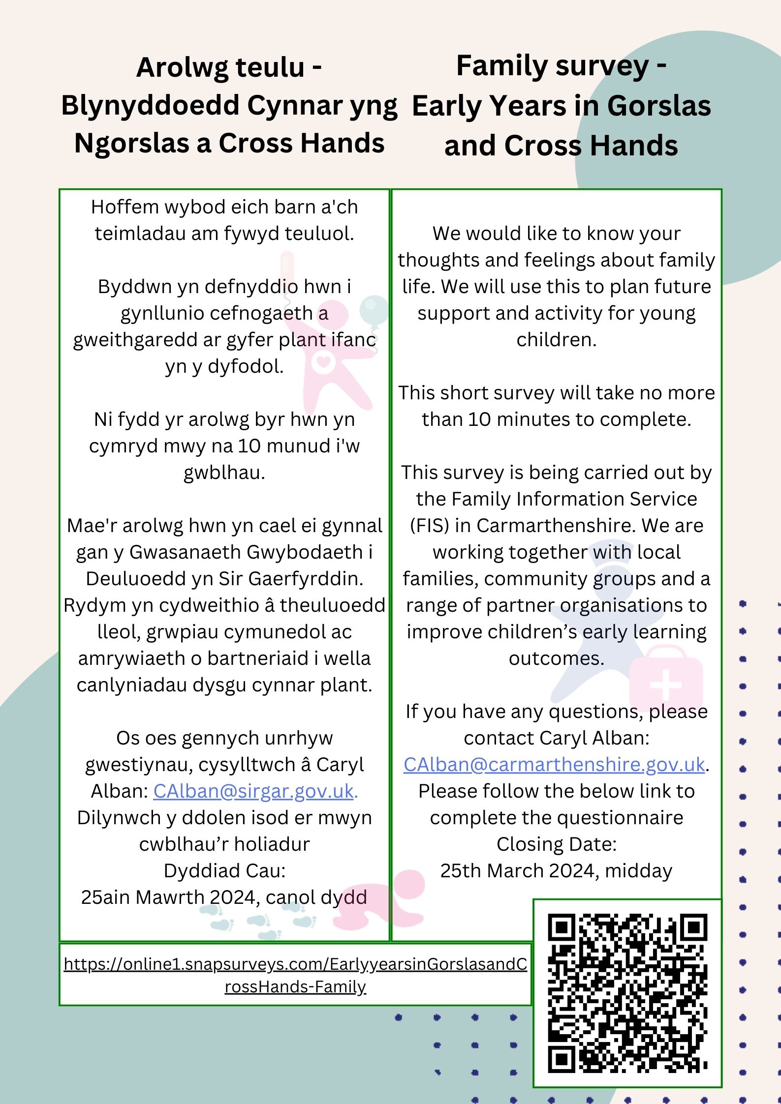 Family Survey- Gorslas and Cross Hands - Carmarthenshire Family ...