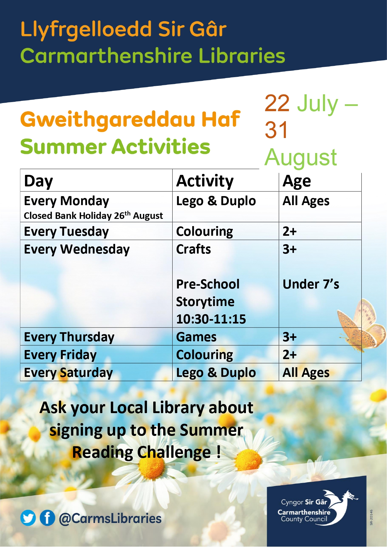 Carmarthenshire Libraries Summer Activities 2024 - Carmarthenshire ...